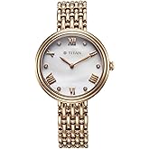 Titan Workwear Quartz Analog with Date White Dial Rose Gold Stainless ...