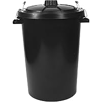 Easy Shopping 85 Litre 85L Extra Large Colour Plastic Dustbin Garden ...