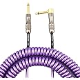 hayden 20ft Coiled Instrument Cable - Curly Cord for Guitar, Bass ...
