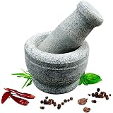 Buy EZAHK Stone Mortar and Pestle Set for Spices, Okhli Masher ...
