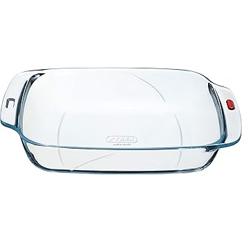 Pyrex Borosilicate Glass Rectangular Roaster with Easy Grip Handles ...