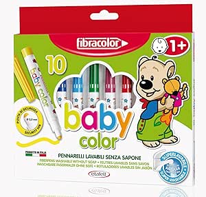 FIBRACOLOR Baby Color Fibracolor Markers, Pack of 10 Colours, Superwash ...