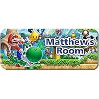 Super Mario Door Plaque - Personalised Childrens Bedroom Sign Gift ...