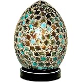 Britalia LED Blue Mosaic Tile Vintage Egg Table Lamp 20cm | 470 Lumen ...