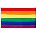 Flaggenking Regenbogen Fahne, Mehrfarbig, 150 x 90 cm : Amazon.de: Garten