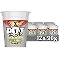 Pot Noodle Sticky Rib Standard Pot pack of 12 instant vegan* snack ...