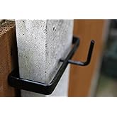 MyGardenGreen Concrete Post Clips, 8 Pack, Black, Standard, 4 Inch ...