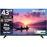 Philips 109 cm (43 inches) 8100 Series 4K Ultra HD Smart QLED Google TV ...
