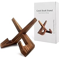 Recipe Book Stand for Kitchen, Wooden Cookbook Holders Removable ...