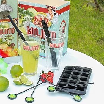 Mojito Cocktail Kit by bar@drinkstuff | Cocktail Set - 6x Hiball ...