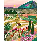 YALKIN Malen Nach Zahlen Erwachsene, Paint by Numbers Malen Nach Zahlen, DIY Landschaft mit ...