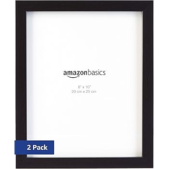 FRAMES BY POST H7 Picture Photo Frame, Wood, Black with White Mount, 12 ...