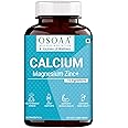 OSOAA Calcium Magnesium Zinc (ZMA) with Vitamin D2, K2 & B6 Supplement ...