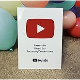 Custom Silver YouTube Play Button Award – Personalised YouTube ...