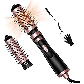 OKWRAP Rotating Hair Dryer Brush, 3-in-1 Hair Dryer Brush, 360° Rotating Hot Air Brush, Hot Air ...