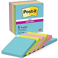 Post-it Super Sticky Notes, Couleurs Assorties, Pack de 24, 90 Feuilles ...