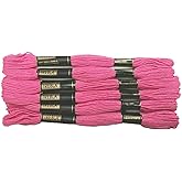 Trebla Pack of 6 Embroidery Thread/Skeins - 8m - Post Box Red - Col ...