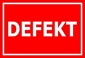 Melis Folienwerkstatt Schild - Defekt - 45x30cm | Bohrlöcher | 3mm ...