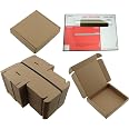 200 x Brown Cardboard Box Square, Size: 10cm x 10cm x 2cm. Shipping ...
