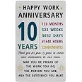 Richesele 10 Years Work Service Card - Thank You 10 Years Work Gifts ...