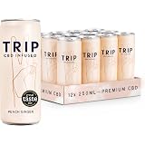 TRIP CBD Infused Fizzy Drinks (15 mg): Elderflower Mint (Pack of 12 x ...