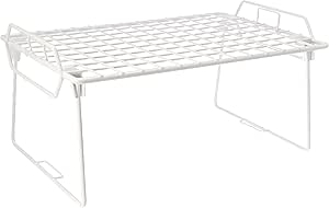 Whitmor Wire Grid Stacking Utility Shelf, White : Amazon.co.uk: Home ...