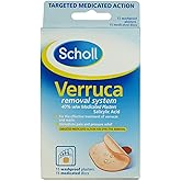 Scholl Verruca Removal System - 15 Waterproof Plasters & Medicated ...