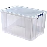 EXTRA LARGE CLEAR PLASTIC STORAGE BOX WITH LID 133 LITRE: Amazon.co.uk ...