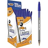 Bic Cristal Original Fine Ball Pens, Fine Point (0.8 mm), Blue, Box of 50 - Smudge-Free, Every ...