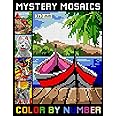 Mystery Mosaics Color By Number: Adult Pixel Art Coloring Book | Color ...