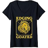 Edging Goated Sigma Lion Ironic Brainrot Meme T-Shirt : Amazon.co.uk ...