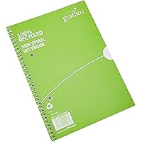 Graffico Recycled Spiral Bound Notebook 100 Pages A5 (Pack of 10 ...