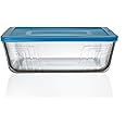 Pyrex Cook n Fresh - Rectangular Storage Dish with Mid Blue Plastic Lid ...