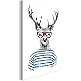 Amazon.de: Revolio 120x80 cm Leinwandbild Wandbilder Wohnzimmer Modern Kunstdruck Design ...