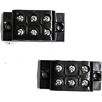 Control Panel 60A 3 Way Bakelite Connector Strip Double Row Barrier Black Terminal (Pack Of 5 ...