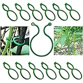 FJD 100Pcs Garden Plant Clips Plant Support Clips Twisty Plant Rings ...