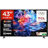 TCL 108 cm (43 inches) 4K Ultra HD Smart QLED Google TV 43P71K : Amazon ...