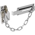XFORT Matt Black Locking Door Chain, Front Door Security Chain with ...