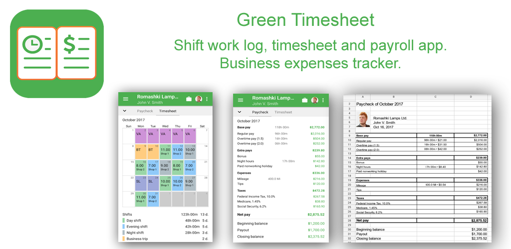 Green Timesheet: Amazon.co.uk: Appstore for Android