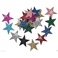 Amazon.de: Selbstklebende Glitzer-Sterne, Stern-Aufkleber, zum ...