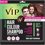 Buy VIP HAIR COLOUR SHAMPOO 180ml Black for Men & Women | Alternate to ...