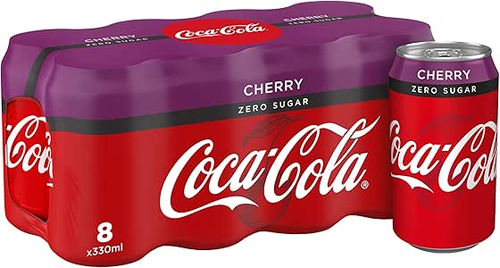 Coca-Cola Zero Sugar Cherry Cans, 8 x 330ml: Amazon.co.uk: Grocery