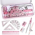 Maths Set Geometry Set Protractor and Compass Set with Metal Box ...