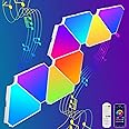 Panneau LED Mural, 8 Pièces RGB Applique Murale Triangles Smart Music ...