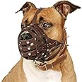 CollarDirect Pitbull Dog Muzzle Leather Amstaff Muzzles Staffordshire ...