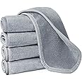 URAQT 5 Pack Face Cloths Make Up Remover Microfibre Face Wipes for ...