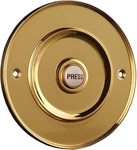 Byron 2207p3pvd 100mm Wired Circular Door Bell with Porcelain Push ...