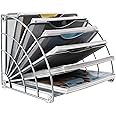 EasyPAG Fan-Shaped 6 Compartment Desktop Mesh in Tray Office Desk Tidy ...