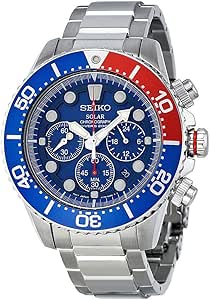 Seiko Men's SSC019 Solar Diver Chronograph Watch : Amazon.co.uk: Watches