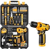 Tool Kit: DEKO Drill Set with Cordless Drill, Tool Kit Set Box, DIY ...